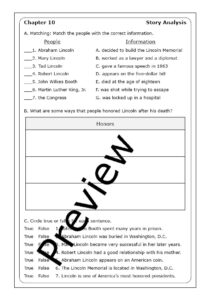 Janet Pascal "Who Was Abraham Lincoln?" worksheets | Made By Teachers