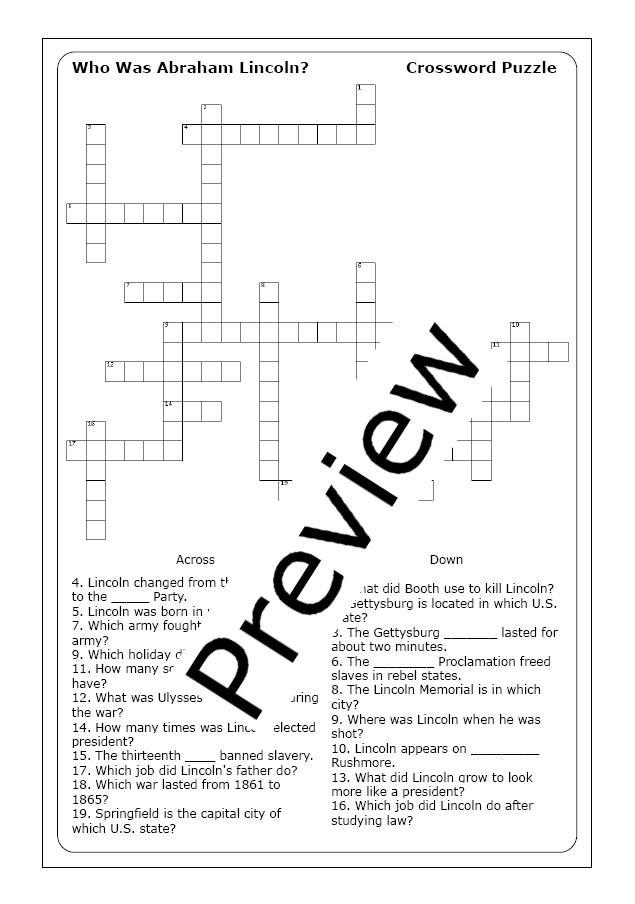 Janet Pascal "Who Was Abraham Lincoln?" worksheets | Made By Teachers