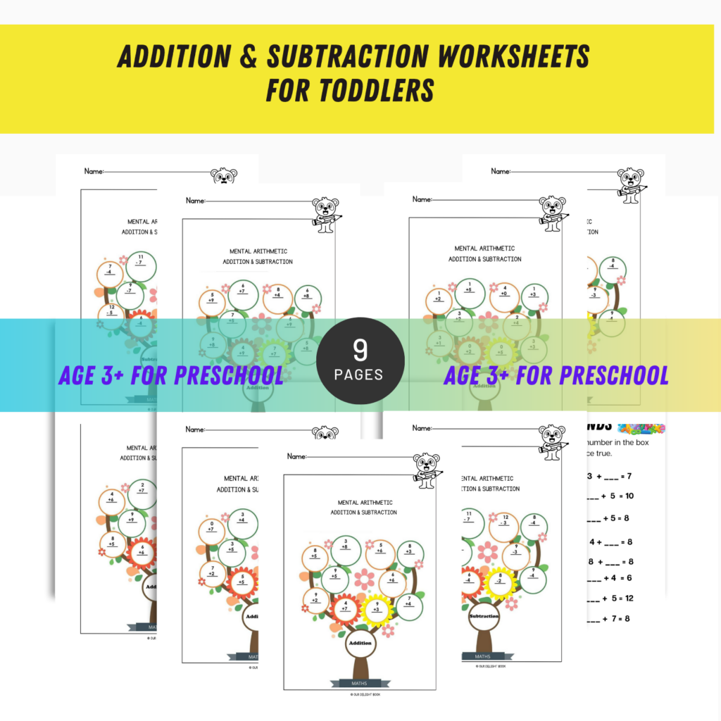 Addition & Subtraction worksheets for toddlers | Made By Teachers