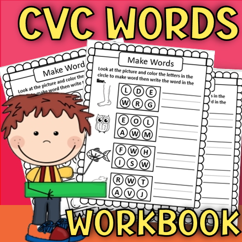 "CVC Words Workbook: Unlock Your Child's Reading Potential! Editable ...
