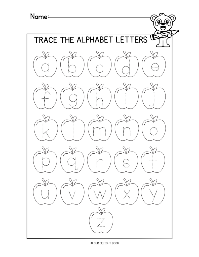 Alphabet the letters tarcing worksheets for toddlers | Made By Teachers
