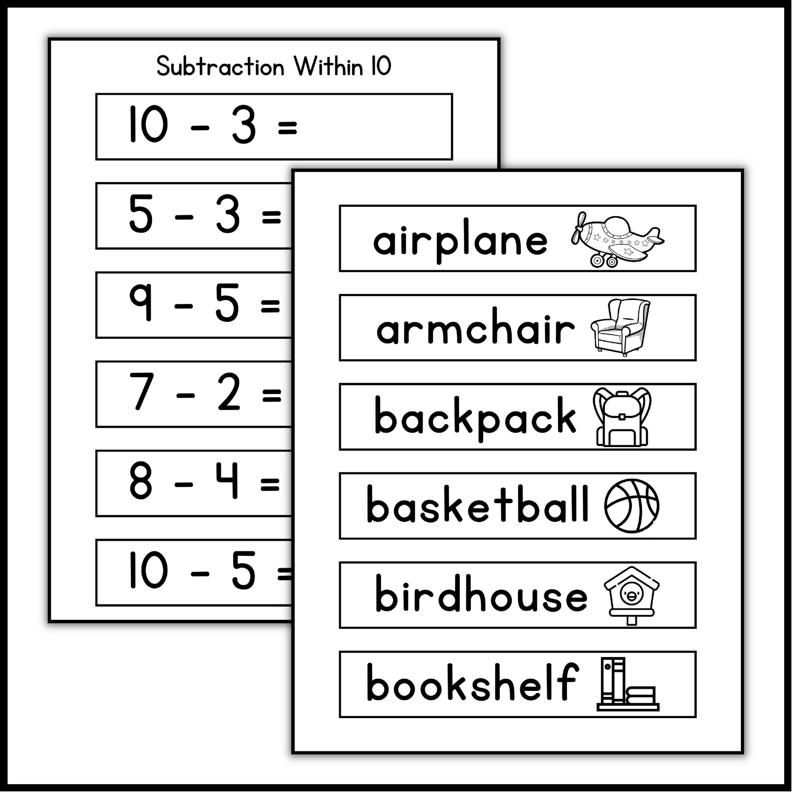 Rainbow Craft Addition, CVC & Compound Words - Spring Activity | Made ...