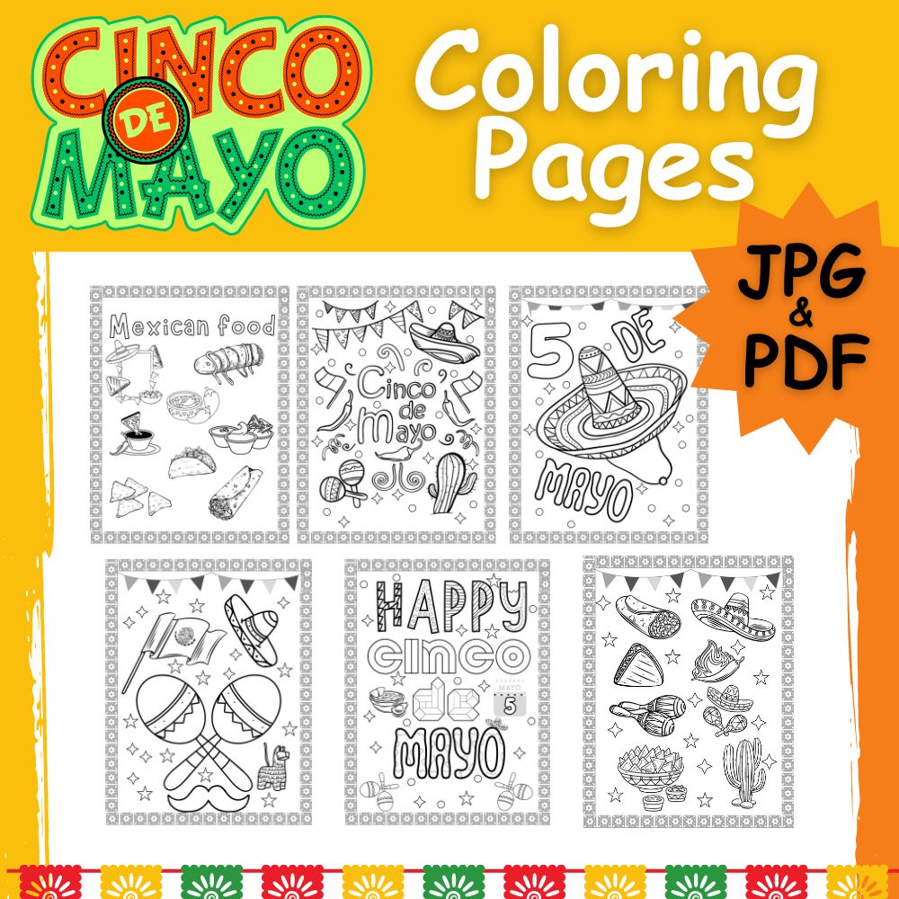 Cinco De Mayo Coloring Sheets | Made By Teachers