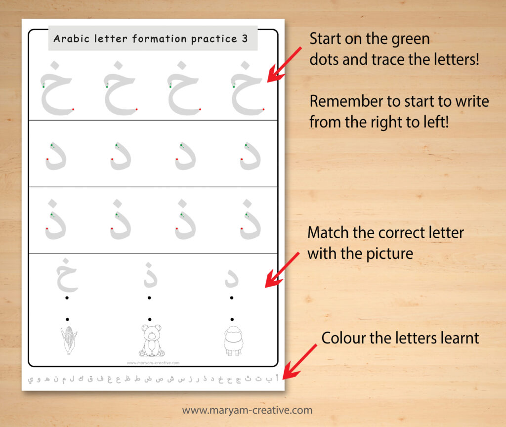 11 Arabic Alphabet Handwriting Pages, عربى | Made By Teachers