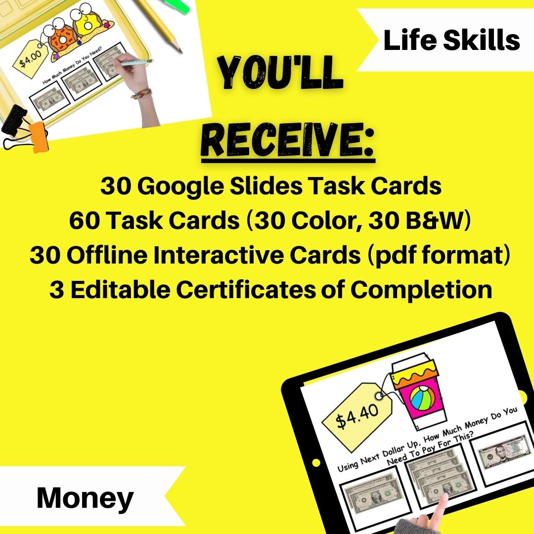 Summer Identify and Count Money w/ Next Dollar Up + Task Cards | Made ...