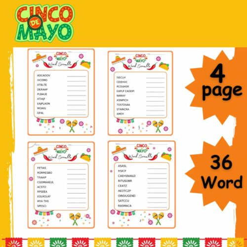 Cinco de Mayo Word Scramble Activity | Made By Teachers