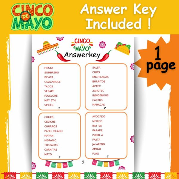 Cinco de Mayo Word Scramble Activity | Made By Teachers