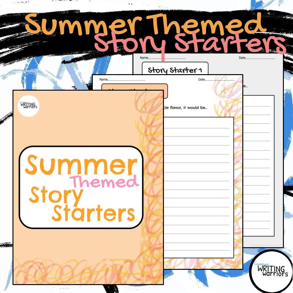 Summer Themed Story Starters Creative Writing Activity or Warm-Up for ...