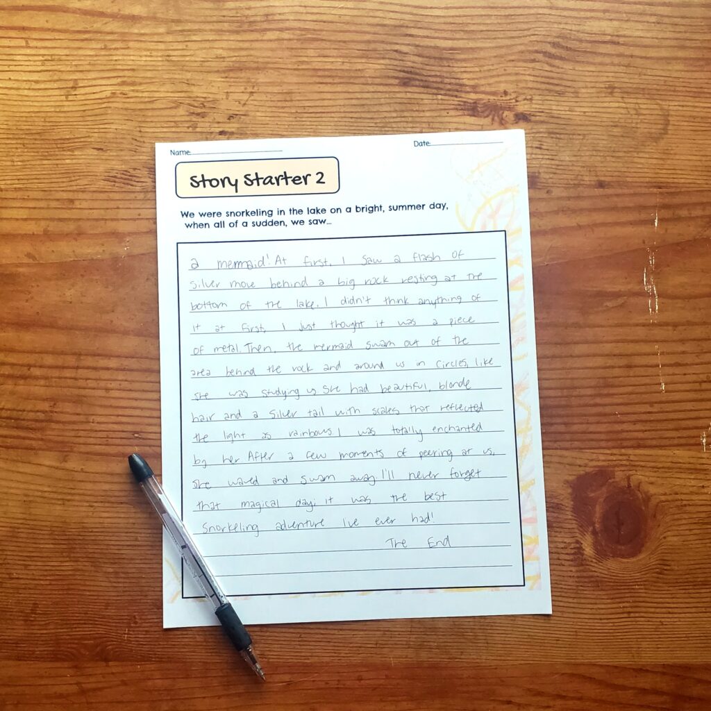 Summer Themed Story Starters Creative Writing Activity or Warm-Up for ...