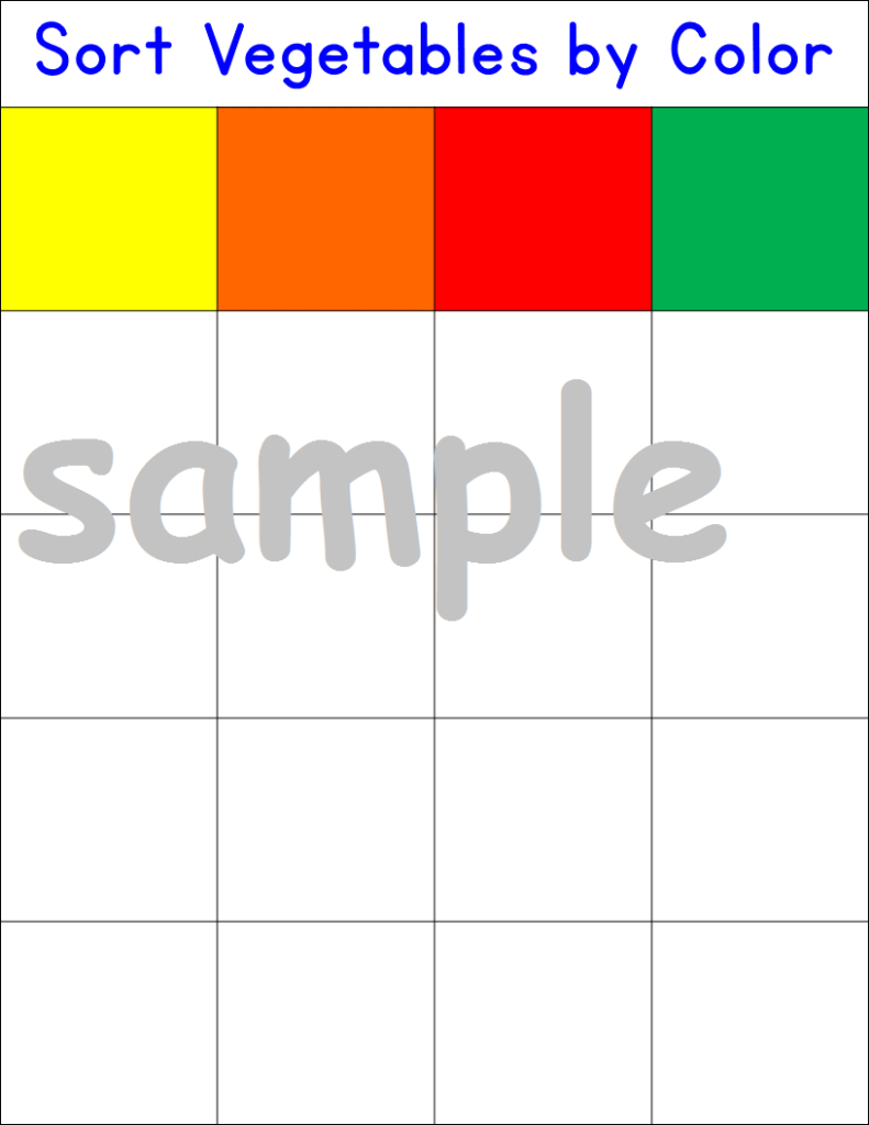 Fruit and Vegetable Sort by Color Activity for Special Education | Made ...