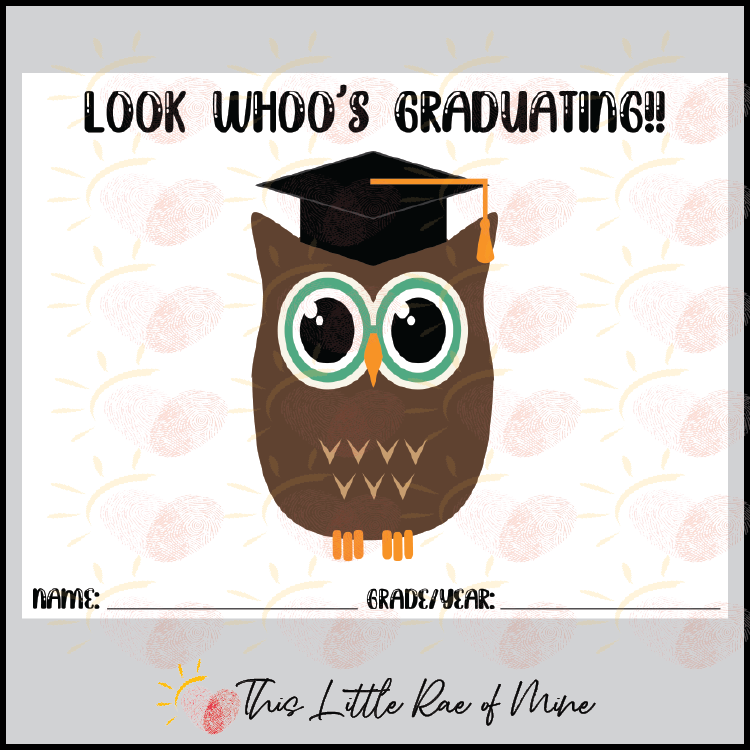 Owl - Graduation Day - Preschool - PreK kindergarten – keepsake | Made ...
