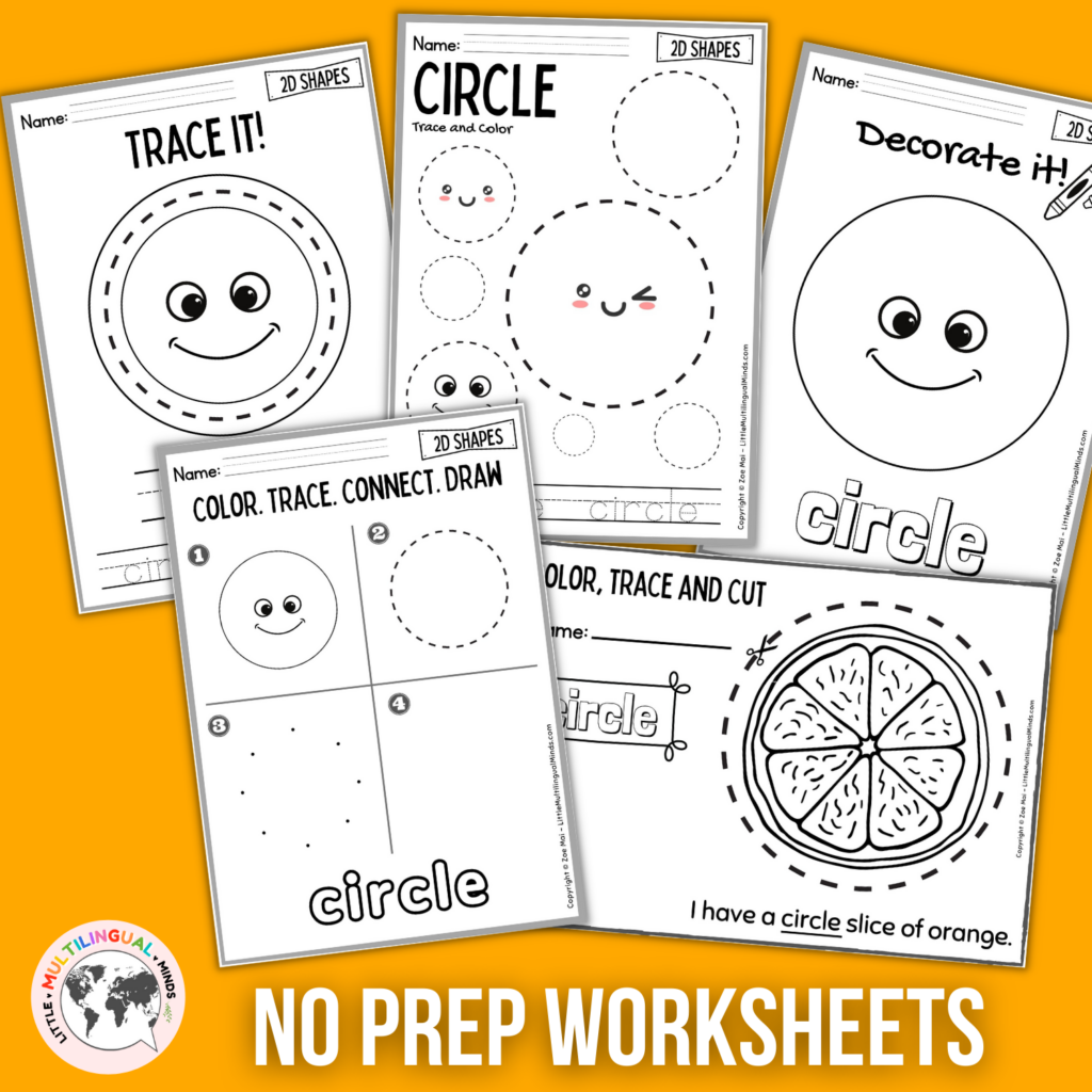 2D Shapes Worksheets: Tracing Shapes, Drawing Shapes | Pre-K ...