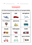 preschool transport worksheet for kindergarten - Transportation for ...