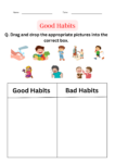 Good and bad habits in School worksheet for kindergarten, Printable and ...
