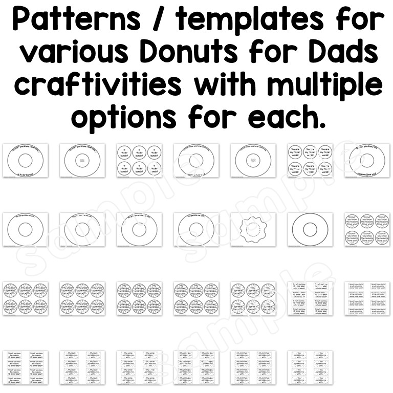 Father's Day Crafts, Craftivities (Father's Day Gifts) Donuts for Dad ...