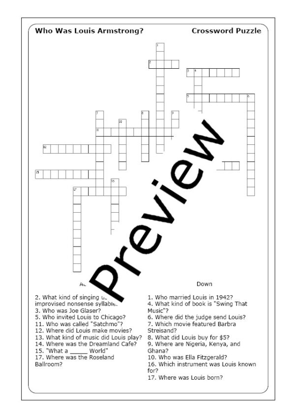 Yona Zeldis McDonough "Who Was Louis Armstrong?" worksheets | Made By ...