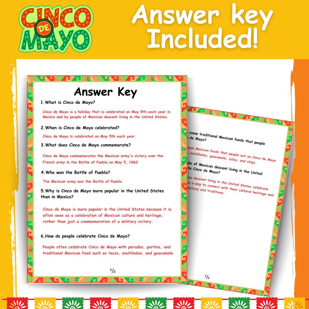Cinco de Mayo Reading Comprehension l Mexican Fiesta | Made By Teachers