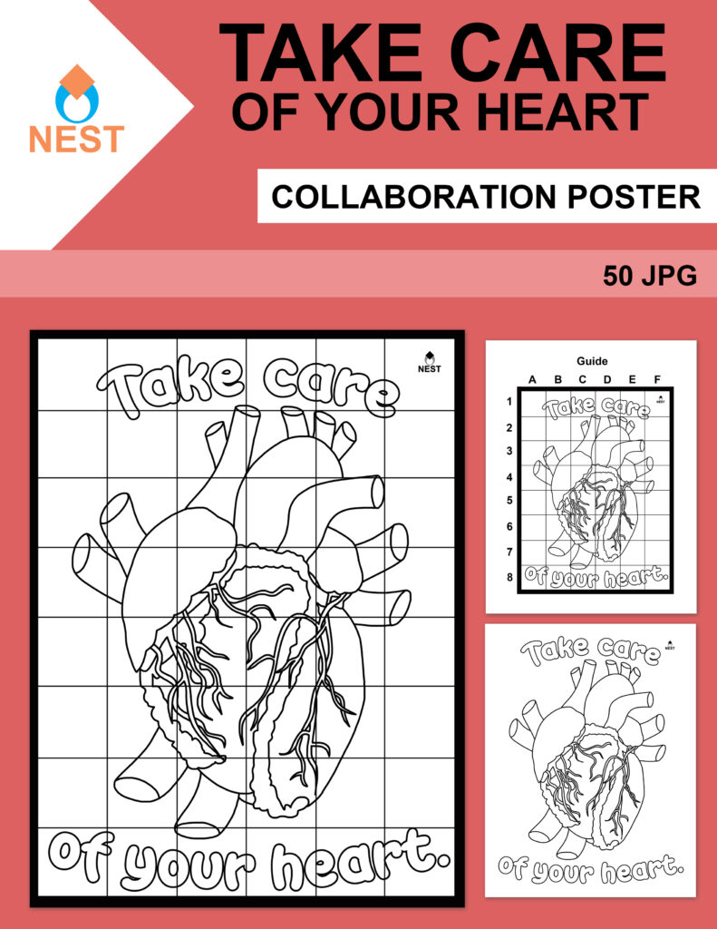 Take Care of Your Heart Collaboration Poster | Made By Teachers