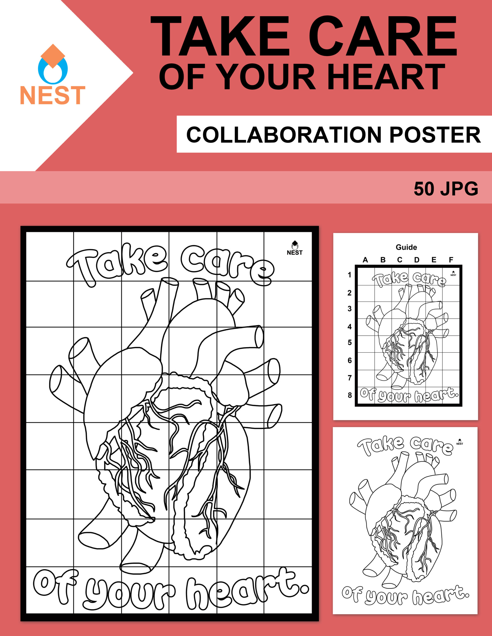 Take Care of Your Heart Collaboration Poster | Made By Teachers