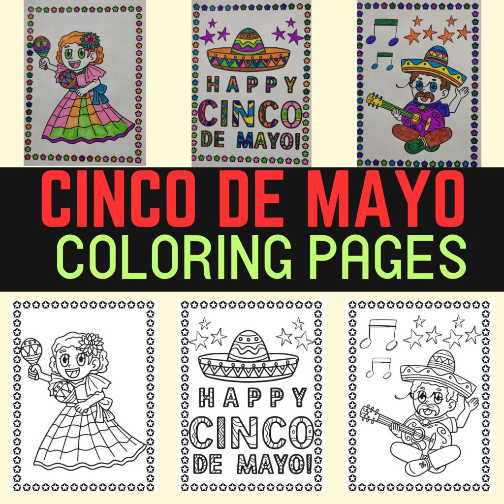 Cinco De Mayo Coloring Pages - Mexican Fiesta Coloring Pages | Made By ...