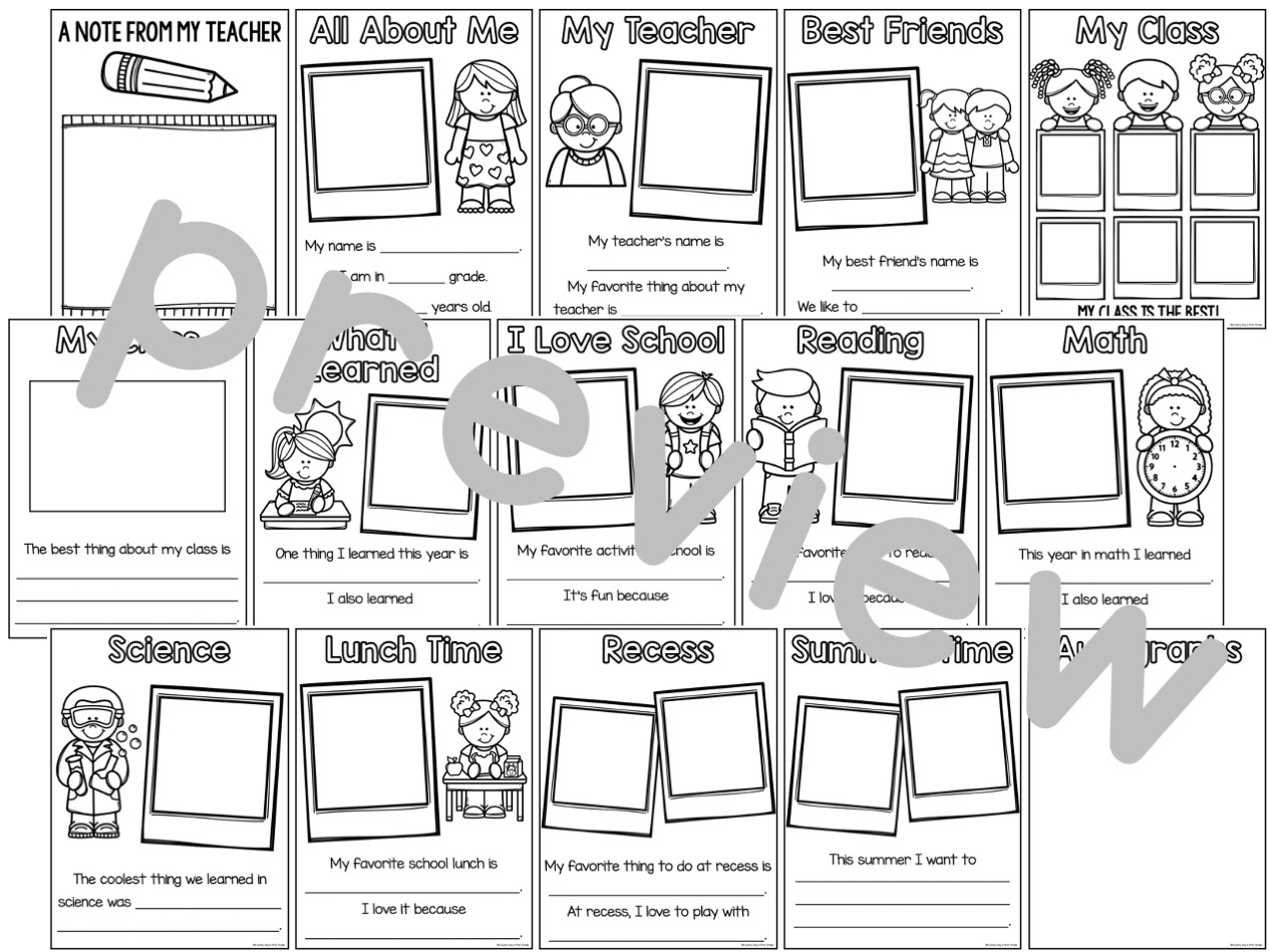 End of Year Memory Book | Made By Teachers