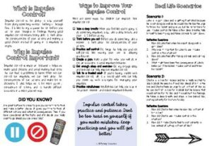 IMPULSE CONTROL Counselling Brochure | Made By Teachers