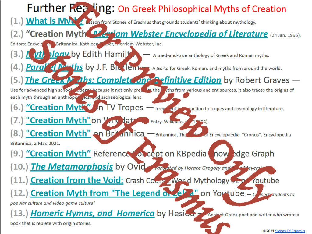 Orphic and Homeric Creation Myths: Mythology Series (Copy) | Made By ...