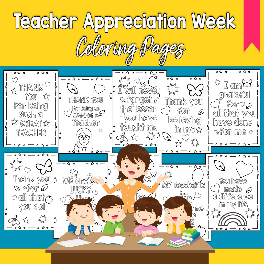 Teacher Appreciation Week Coloring Pages Thank You Coloring Pages End ...
