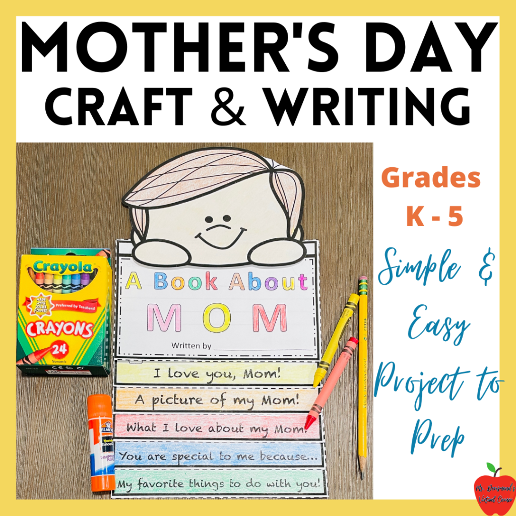 Mother's Day Flip Book | Art Craft and Writing Prompt Activity (K-2 ...