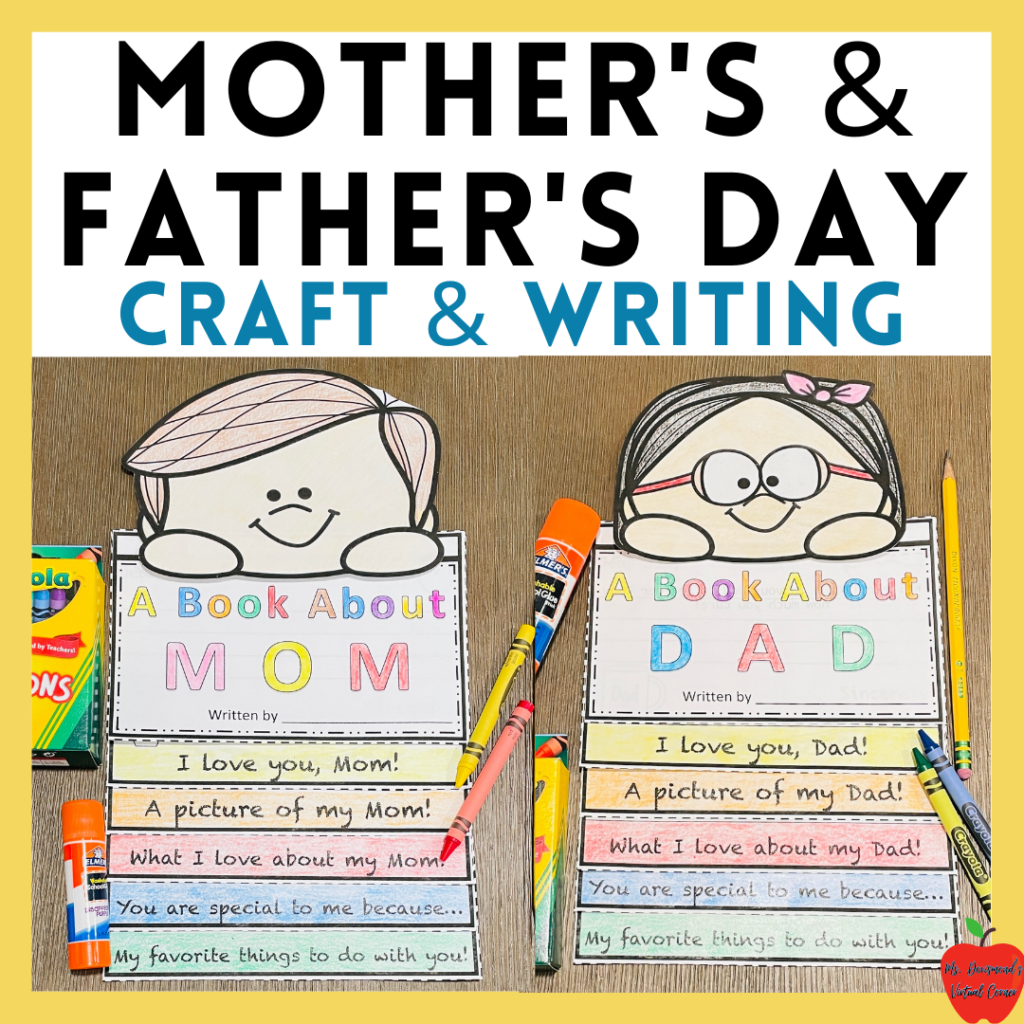 Mothers and Fathers Day Flip Book BUNDLE | Art Craft and Writing Prompt ...