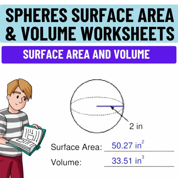 Surface Area and Volume - Spheres Surface Area & Volume Worksheets ...