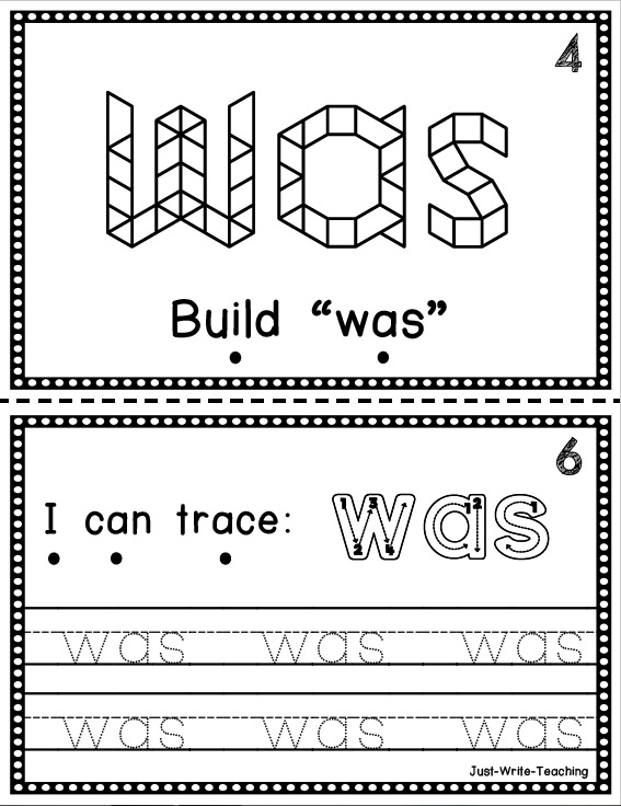 Sight Word Flip Book (Flipbook) - WAS | Made By Teachers