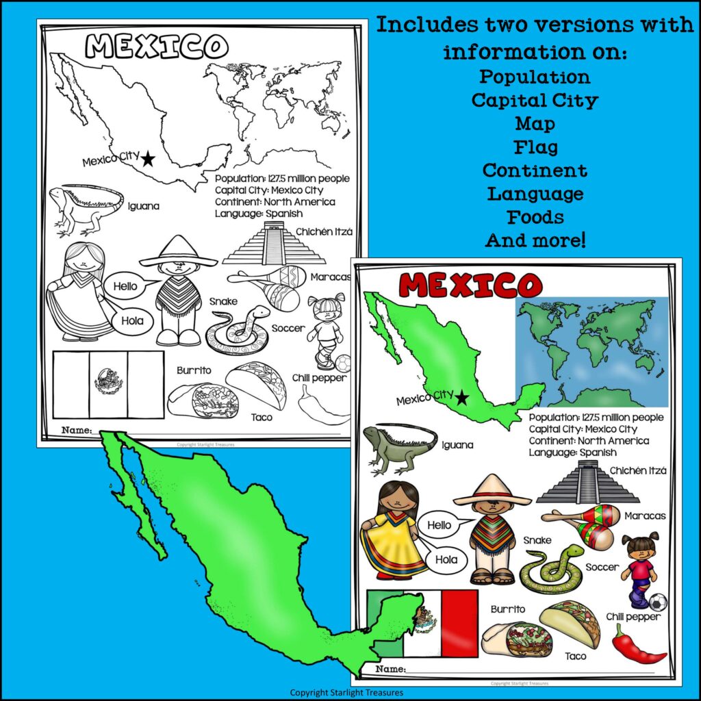 Mexico Fact Sheet for Early Readers | Made By Teachers