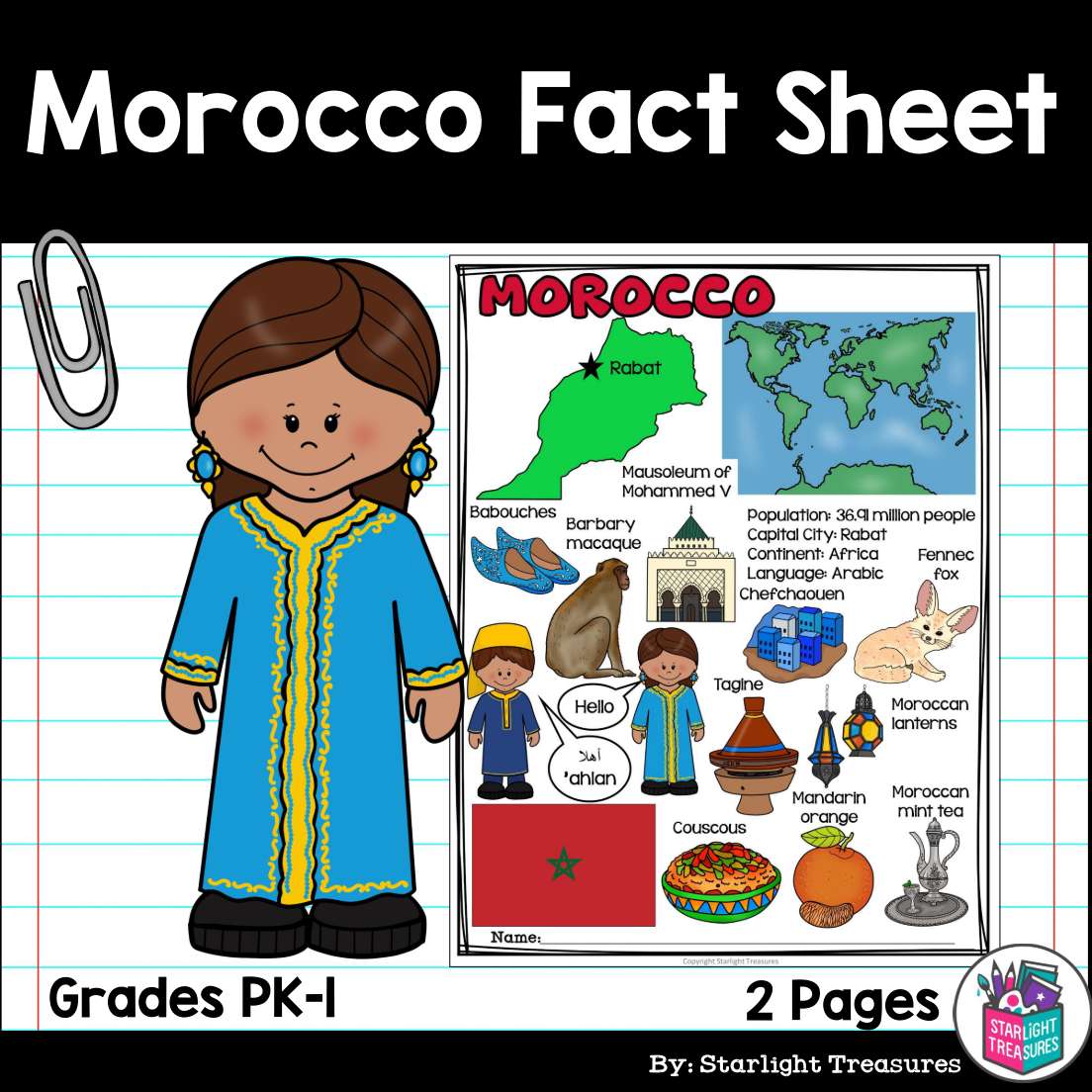 Morocco Fact Sheet for Early Readers | Made By Teachers