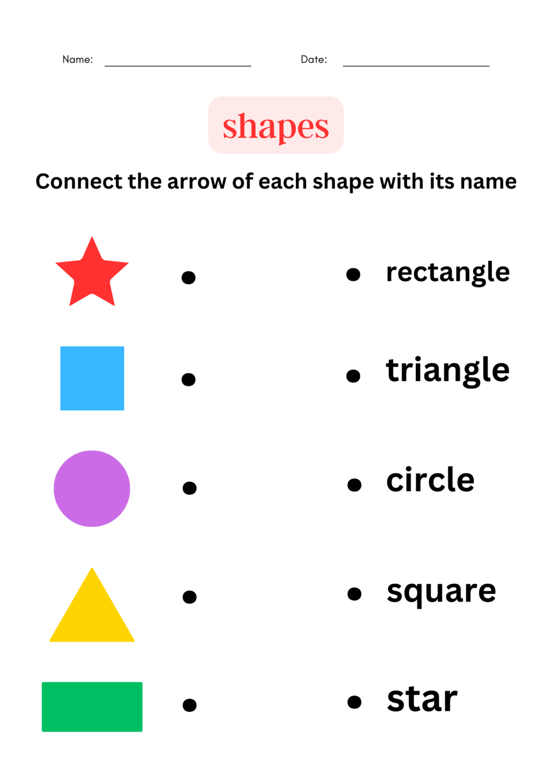 coloring and printable shapes 2D worksheets for grade 1, 2, 3 | Made By ...