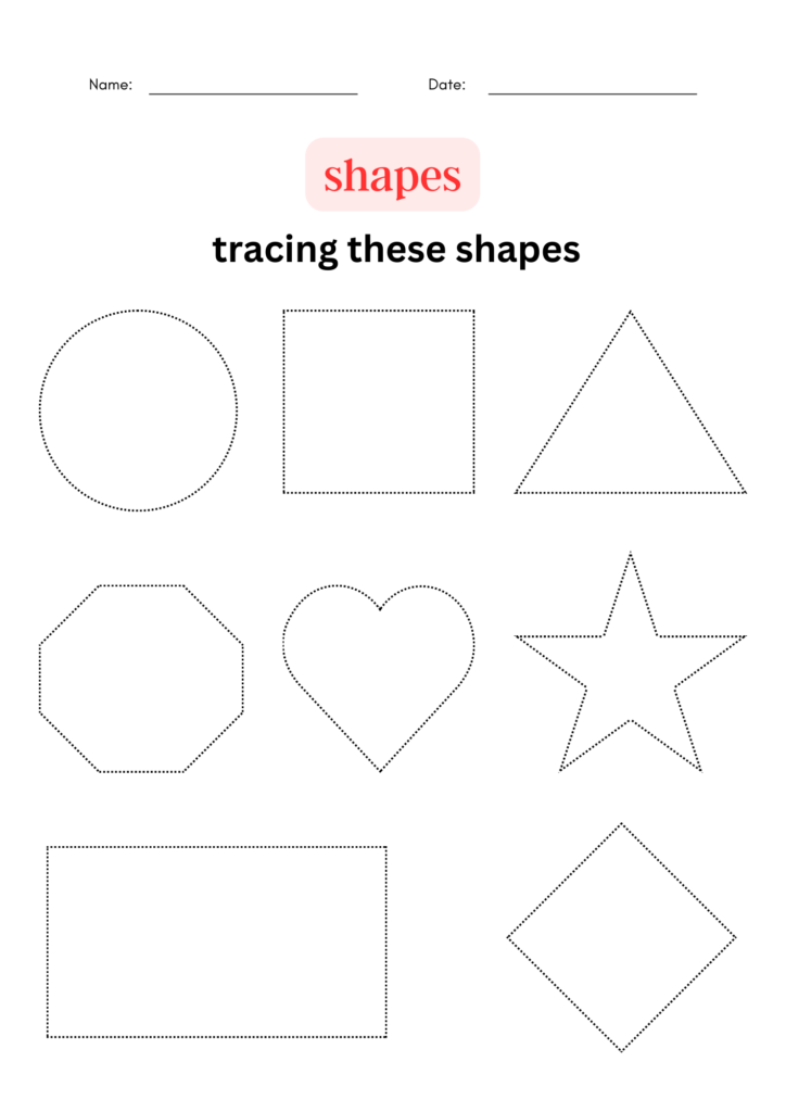 coloring and printable shapes 2D worksheets for grade 1, 2, 3 | Made By ...