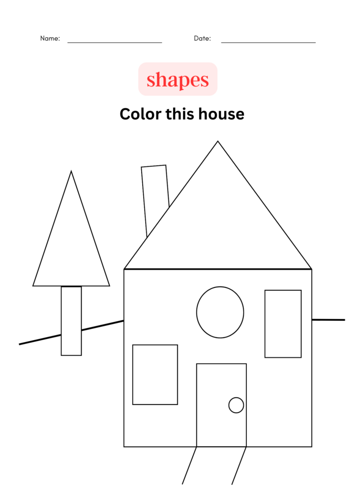 coloring and printable shapes 2D worksheets for grade 1, 2, 3 | Made By ...