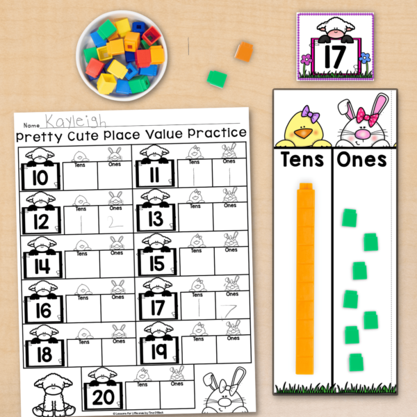 Place Value (10-20) Spring Math Count the Room - Center Mat ...