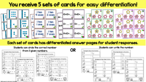 Place Value (10-20) Spring Math Count the Room - Center Mat ...