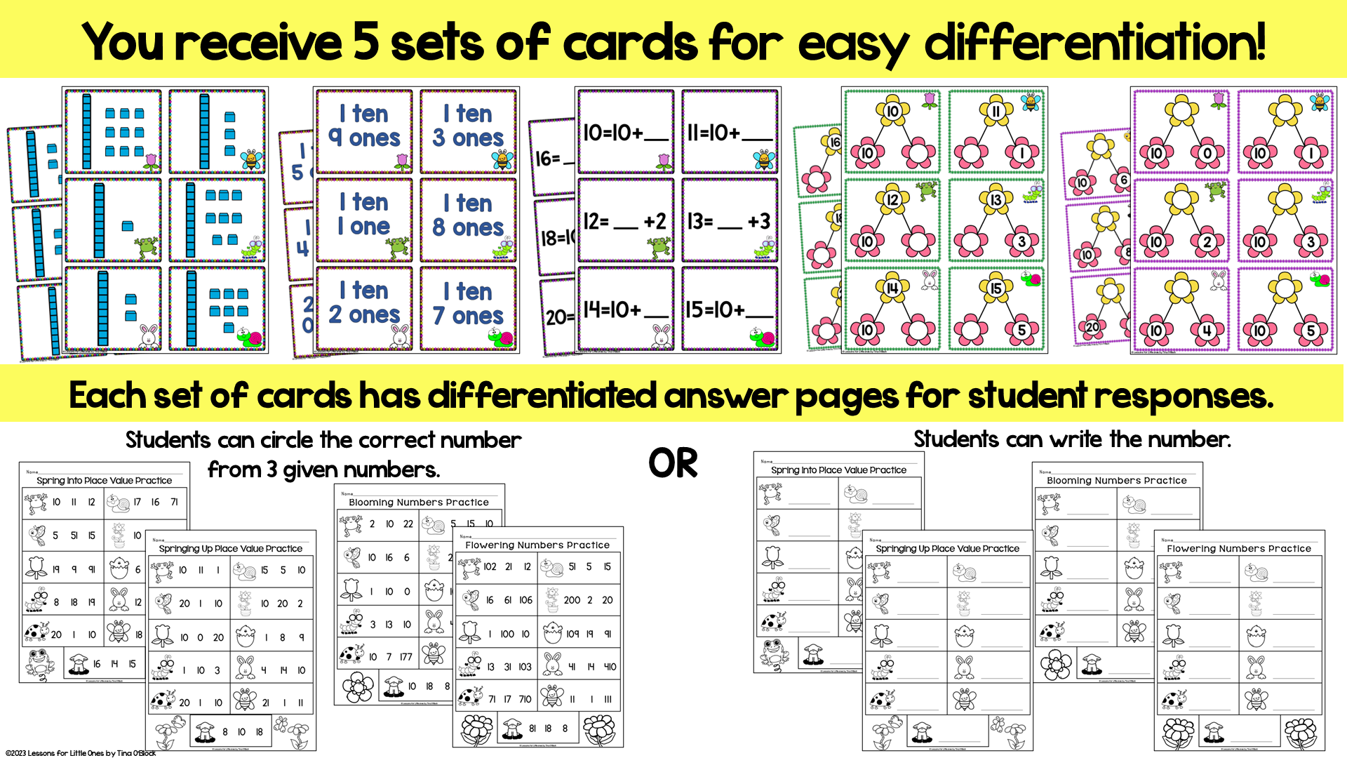 Place Value (10-20) Spring Math Count the Room - Center Mat ...