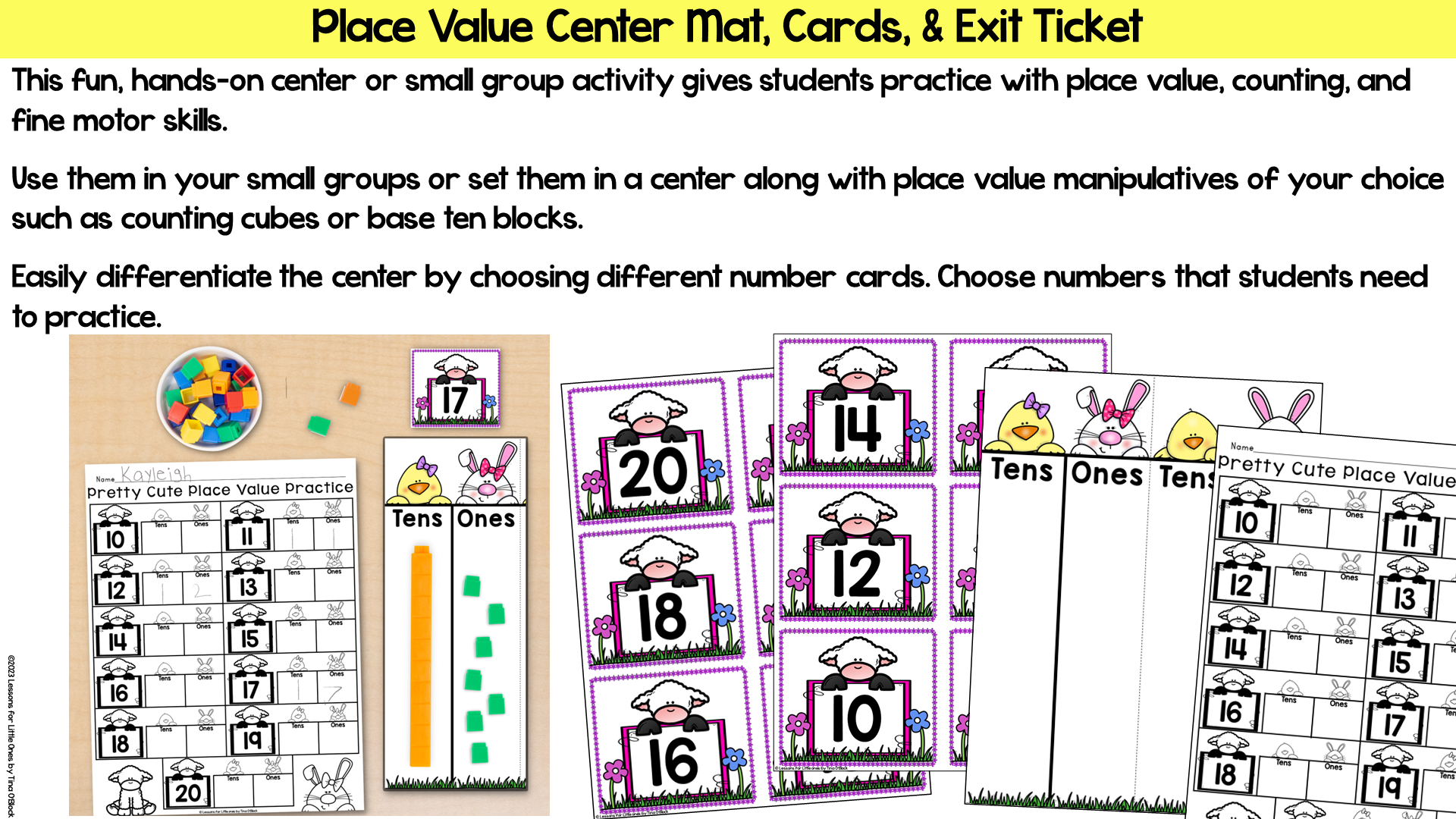 Place Value (10-20) Spring Math Count the Room - Center Mat ...