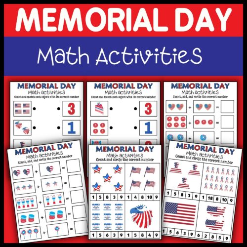 Memorial Day Math Activity Worksheets | Patriotic Math Activities ...