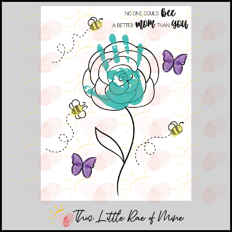 Mom - no one could Bee - Mother's Day - Handprint Art - printable ...