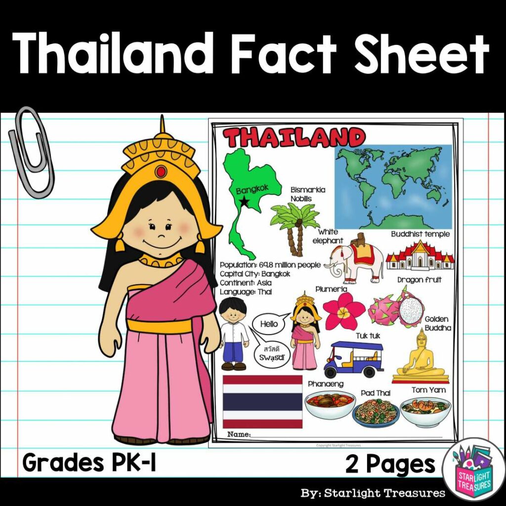 Thailand Fact Sheet for Early Readers | Made By Teachers