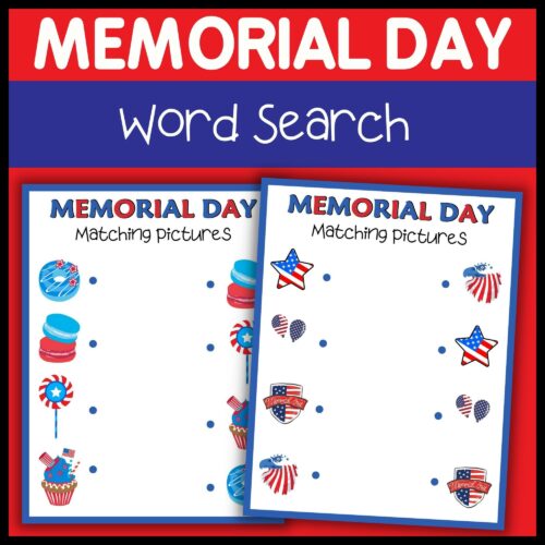 Memorial Day Picture Matching | Patriotic Matching Game | Made By Teachers