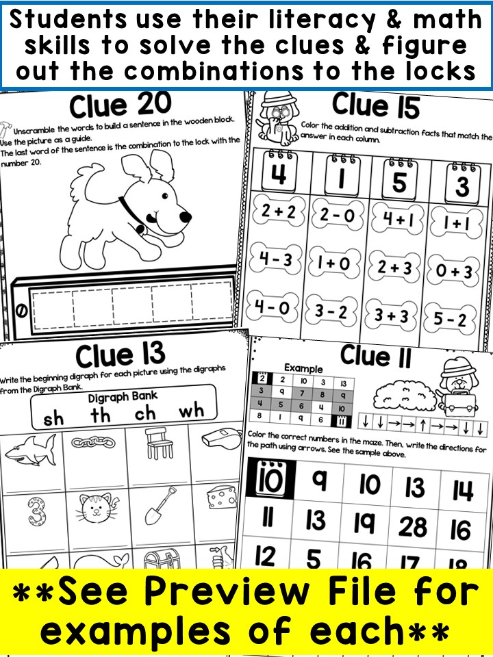 End of the Year Escape Room Breakout Activity Kindergarten - First ...