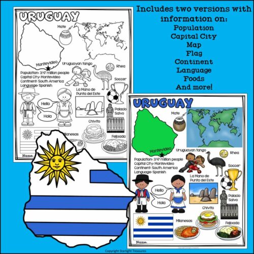 Uruguay Fact Sheet for Early Readers | Made By Teachers
