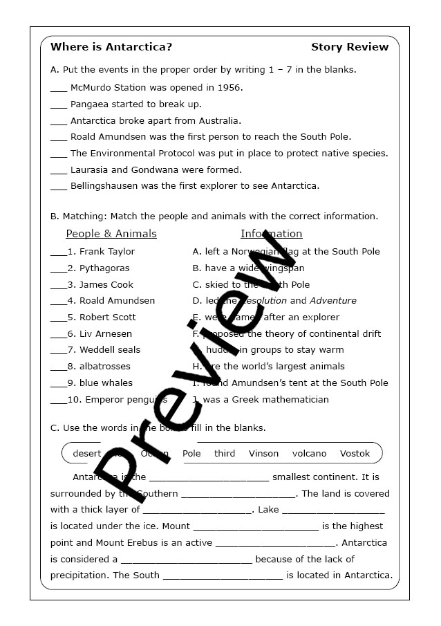 Sarah Fabiny "Where Is Antarctica?" worksheets | Made By Teachers