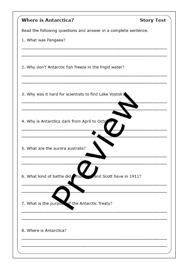 Sarah Fabiny "Where Is Antarctica?" worksheets | Made By Teachers