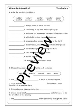 Sarah Fabiny "Where Is Antarctica?" worksheets | Made By Teachers